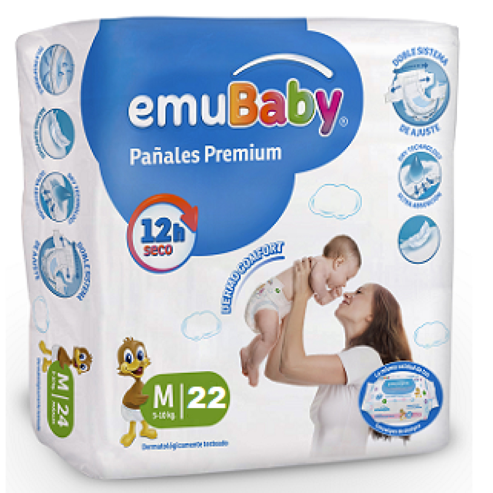 Pañales Emubaby Premium talla M – Pañales a Domicilio